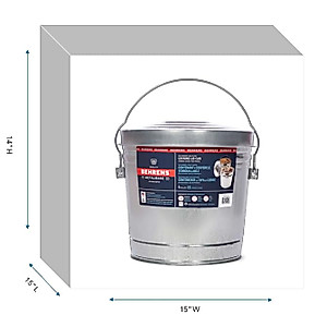 Behrens 6 Gallon Rust-Proof Steel Locking Lid Trash Can(6 gal) Made in USA