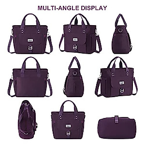 Wesugeyo Lunch Bag for Women, Insulated Lunch Box Work, Adult Meal Prep Tote Bag, Super Large Lunch Cooler Purse with Side Pockets Detachable Shoulder Strap for Picnic, Boating, Camping