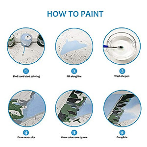 RMANA Acrylic Paint by Number Landscape On Canvas Art for Beginner Adults Students Teens Painting by Numbers DIY Arts Crafts Peinture Numero Advanced Abstract- Sunny Beach Palm Tree