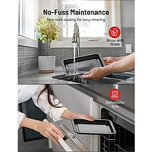 PARIS RHÔNE Air Fryer Oven 19QT, Family-Sized Toaster Oven, Convection Oven with Child Lock, Fits 12-inch Pizza, 6-Slice Toast, Button & Knob-Controlled Kitchen Appliance, Dishwasher Safe (19QT)