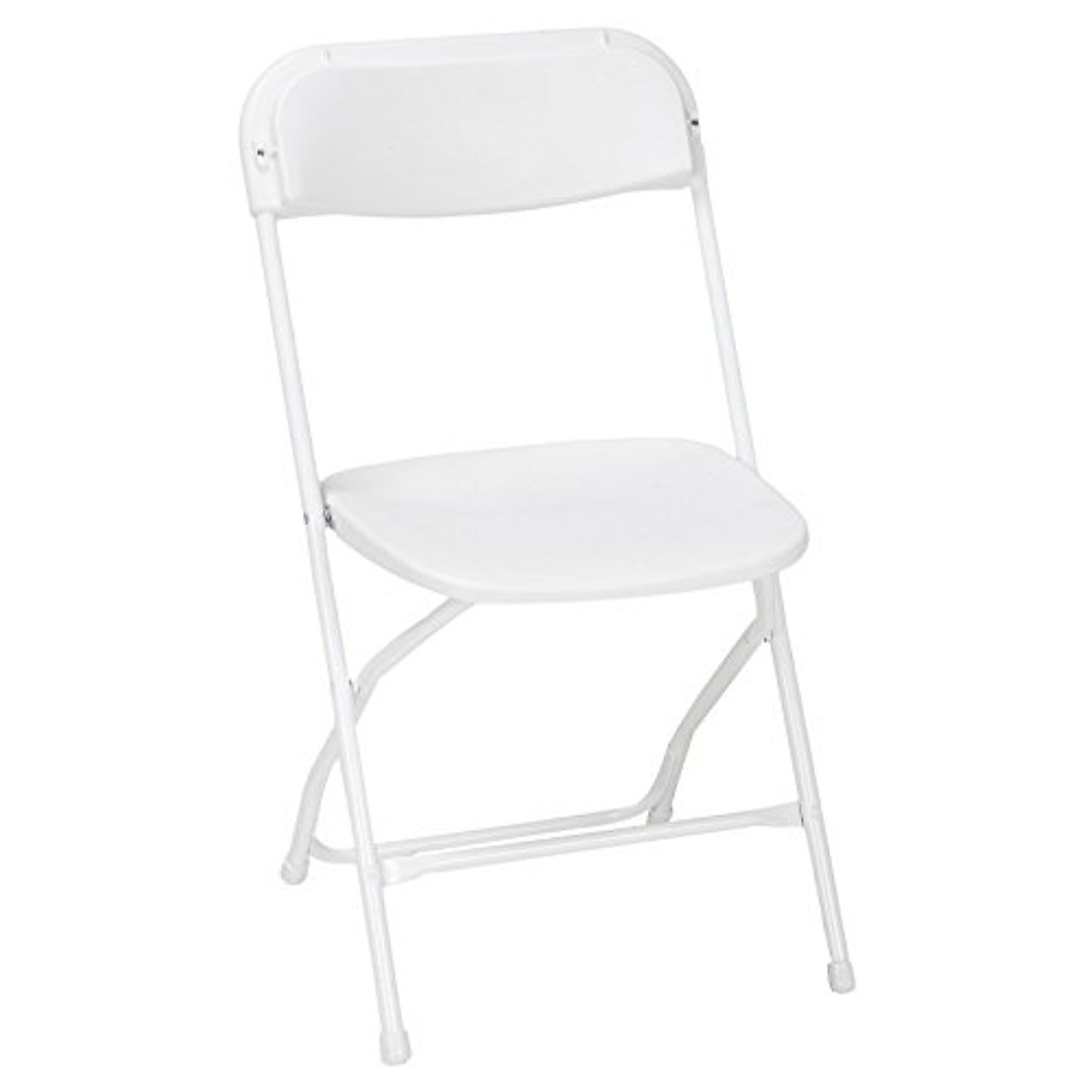 COSCO ZOWN Commercial 300 lb. Use Rate Heavy Duty, Injection Mold Banquet Folding Chair with Comfortable Contoured Back, White, 8 Pack