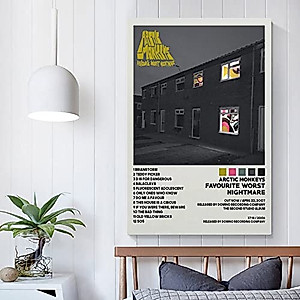XINYA Arctic Poster Monkeys 505 Favourite Worst Nightmare Poster Album Cover Posters for Room Aesthetic Canvas Wall Art Bedroom Decor 12x18inch(30x45cm)