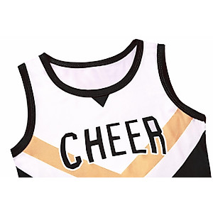 SCYPRUTH Cheerleader Costume for Girls Cheerleader Outfit for Cheerleading Dress Up Halloween Cheerleader Gifts