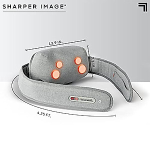 Sharper Image Shiatsu Full Body Multifunction Cordless Massager, Wireless & Rechargeable - Best Massage for Neck Back Shoulders Feet Legs, Holiday Gift