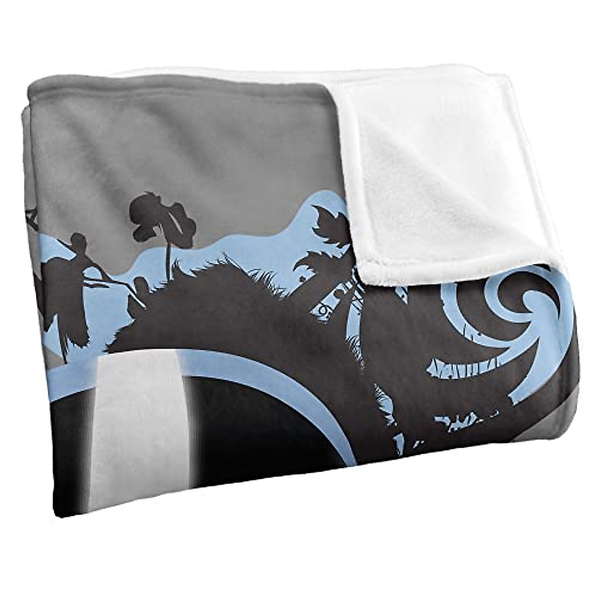 Avatar The Last Airbender Blanket, 36"x58" Airbender Blue and Black Kanji Silky Touch Super Soft Throw Blanket