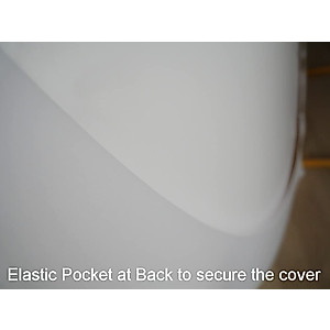 Round Circle Wedding Birthday Backdrop Frame Stand Polyester Background Cover for Wedding Baby Shower Birthday Party Decoration Banner (White, 5.5ft - 6ft)