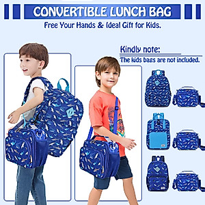 Large Kids Lunch Box, Insulated Lunch Bag for Girls Boys Teens Toddlers Cute School Lunch Tote with Shoulder Strap, VONXURY