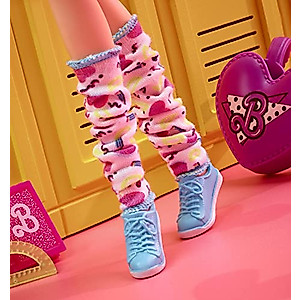 Barbie Rewind Doll, '80S Edition Schoolin' Around Outfit with Varsity Jacket, Acid-Washed Skirt and Rad Accessories