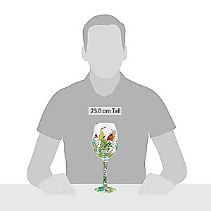 Enesco Designs by Lolita Organica Artisan Wine Glass, 15 Ounce, Multicolor,6007475