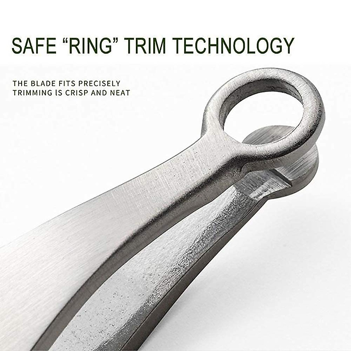 Anvirtue Universal Nose Hair Trimming Tweezers, Stainless Steel Eyebrow Trimmer, Friendly Round Tip, No Mirror Needed Easy Cut, for Noses, Sideburns, Brow, Body (1PC)