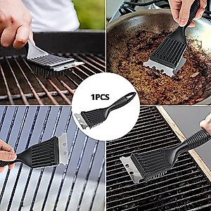 18Pcs Griddle Cleaning Kit for Blackstone, Heavy Duty Flat Top Grill Cleaning kit, include Handle, Cleaning Bricks, Scrubber Brush, Scouring Pads, Griddle Grill Scraper, Blackstone Cleaner for Griddle