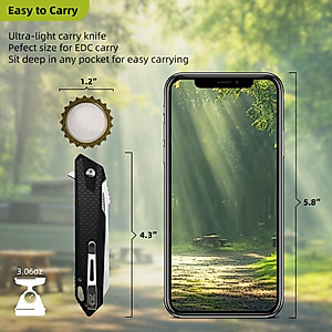 ALBATROSS Outdoor Folding Knives Stonewash D2 Steel Blade, Pocket Knife With Pocket Clip FK062