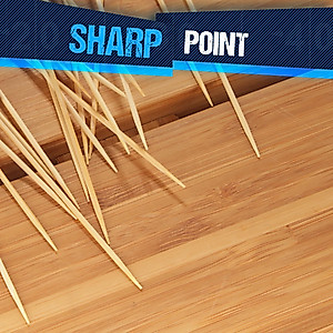 BambooMN 4.7"Decorative Sports Ball End Bamboo Cocktail Fruit Sandwich Picks Skewers for Catered Events, Holiday's, Restaurants or Buffets Party Supplies, Football, 100 pcs