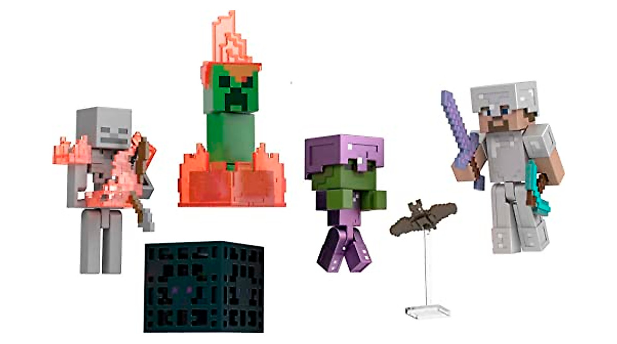 Mattel Minecraft Cave Conflict Story Pack - 4 Action Figures