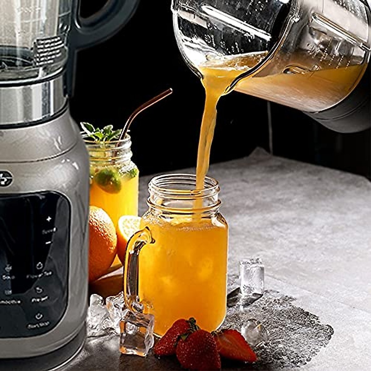 Professional blender, juicers, suitable for milkshakes and smoothies, etc., with 6 sharp blades with high power motor 1000 watts, large capacity 1.75 liters/60 oz. borosilicate glass, high-speed professional stainless steel countertops, variable speed con