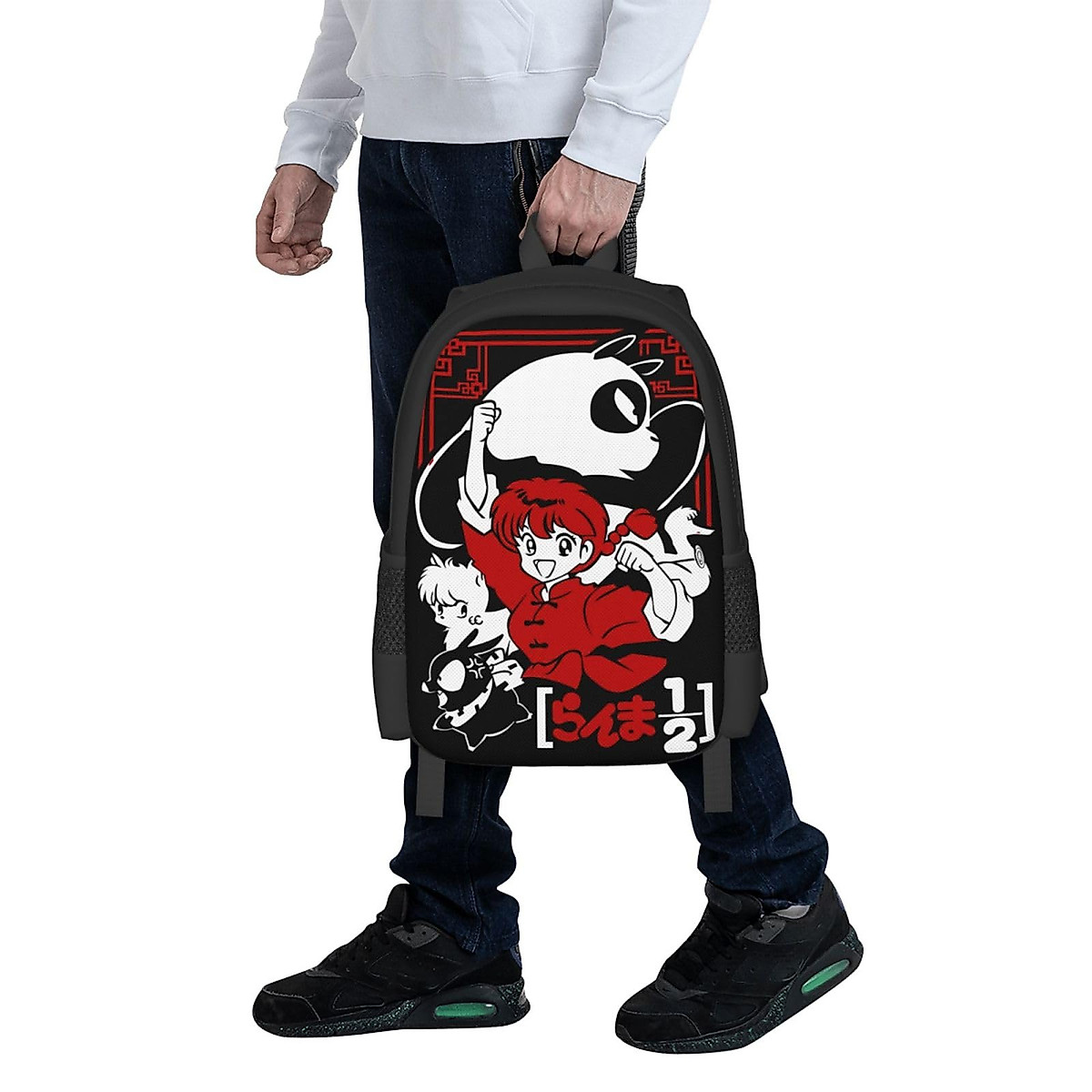 DHOUTSL Backpacks Ranma Anime ½ Laptop Backpack Unisex Multipurpose Double Shoulder Bag for Camping Travle Work Hiking Gifts