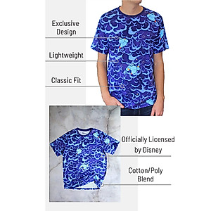 Disney Aladdin Genie Poof T-Shirt for Men Adult Graphic Tshirt Men's Tee Gift Merch Women Apparel Clothes Stuff Novelty Vintage (Navy, Large)