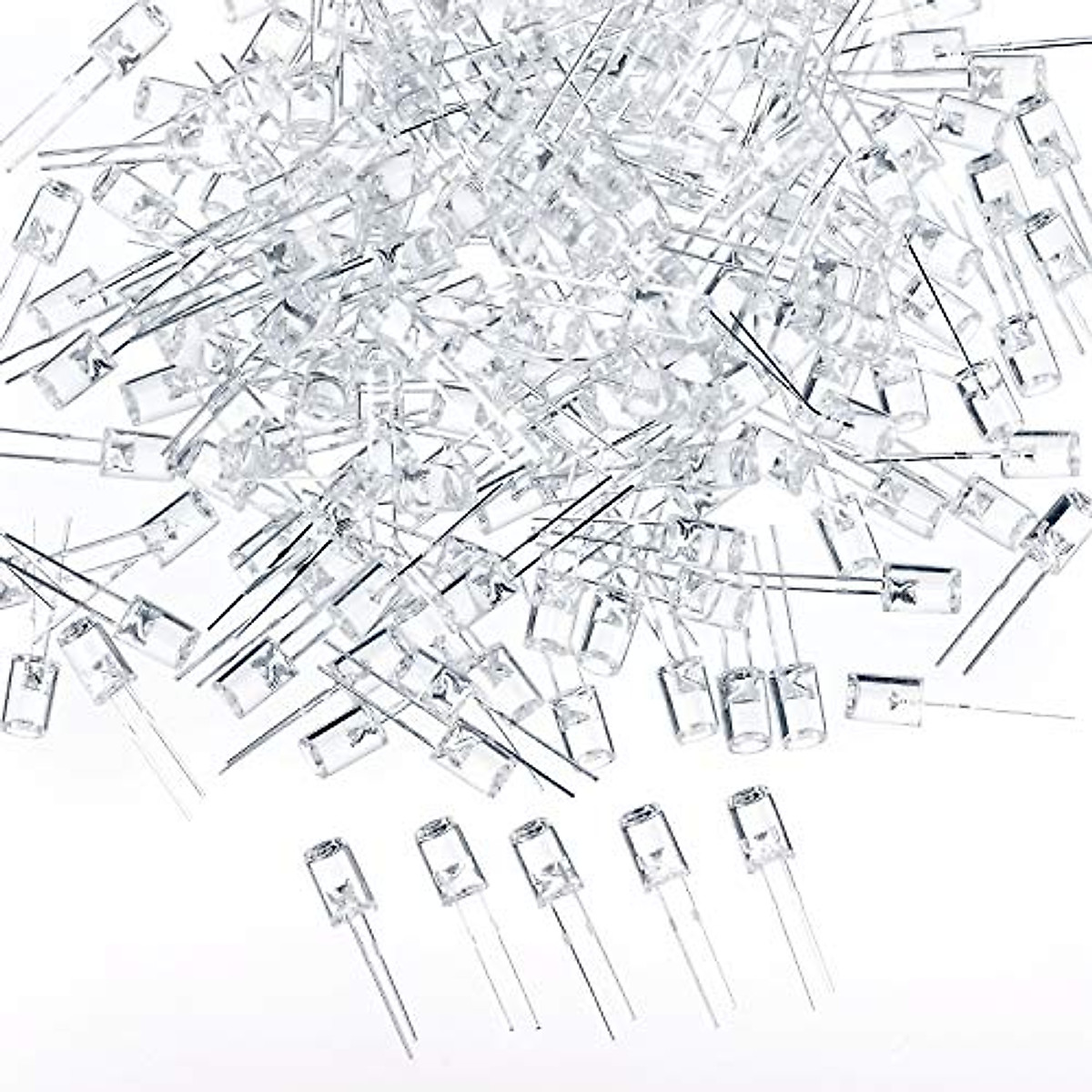 Mudder 180 Pcs LED 5mm Christmas String Lights Replacement Bulbs Energy Efficient LED Halloween Wire Light Set Connectable Home Decor Light Bulb for Festival Patio Garden Wedding Holiday (Warm White)