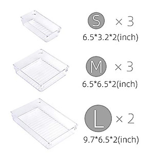 Desk Drawer Organizer Kitchen Makeup - Acrylic Drawer Organizer Divider Home Bathroom Office For Large Untensils