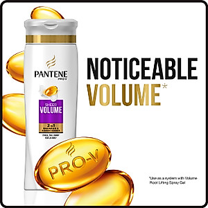 Pantene, Shampoo and Conditioner 2 in 1, Pro-V Sheer Volume for Fine Hair, 25.4 fl oz, Twin Pack