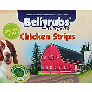 Bellyrubs Country Style Chicken Strips for Small to Large Dogs 20oz | Real Chicken Fillet Sticks | All-Natural Gluten & Grain Free Chicken Jerky Treats | High Protein Dog Training Chews | Made in USA