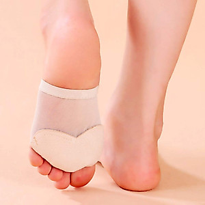 Milisten 1 Pair Womens Half Sole Ballet Foot Thong Moden Dance Paw Pads Shoes Fitness Size M