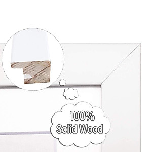 Golden State Art, 11x14 White Picture Frame, Wood Frame And Tempered Glass, Display for 8x10 Picture with Mat or 11x14 picture without Mat Wall Display, 1 Pack