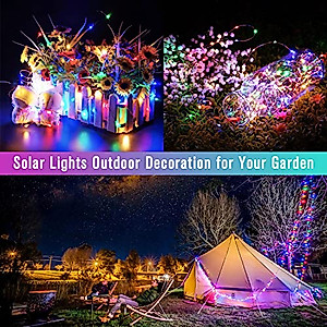 POTIVE 4 Pack Solar Fairy Lights Outdoor Waterproof, 132ft 400LED Solar String Lights Outdoor, 8 Modes Solar Twinkle Lights for Tree Garden Patio Christmas Decorations(Multicolor)