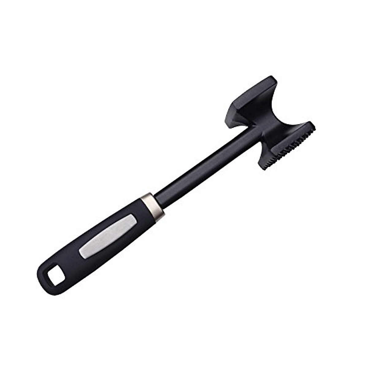 ﻿﻿Checkered Chef Meat Tenderizer Hammer - Dishwasher Safe Metal Kitchen Mallet for Tenderizing Chicken, Beef, Pork & Nuts with Non-Slip Grip