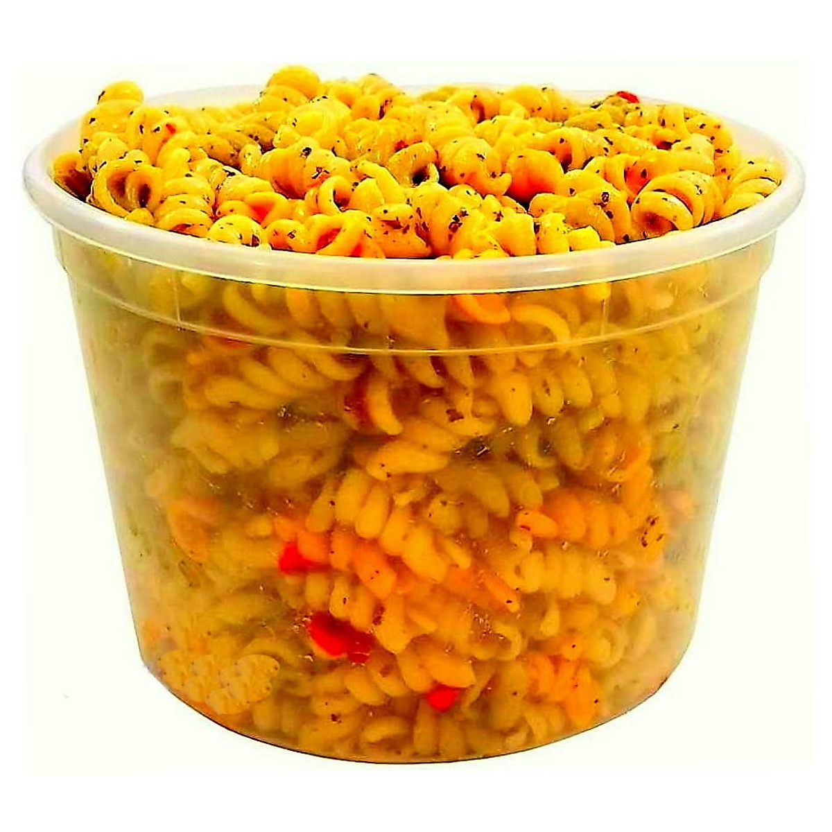 PACTOGO 64 oz (1/2 Gallon) Heavy Duty Round Plastic Deli Soup Containers with Lids, For Meal Prep Containers | BPA Free | Stackable | Leakproof | Microwave/Dishwasher/Freezer Safe (Pack of 5 Sets)