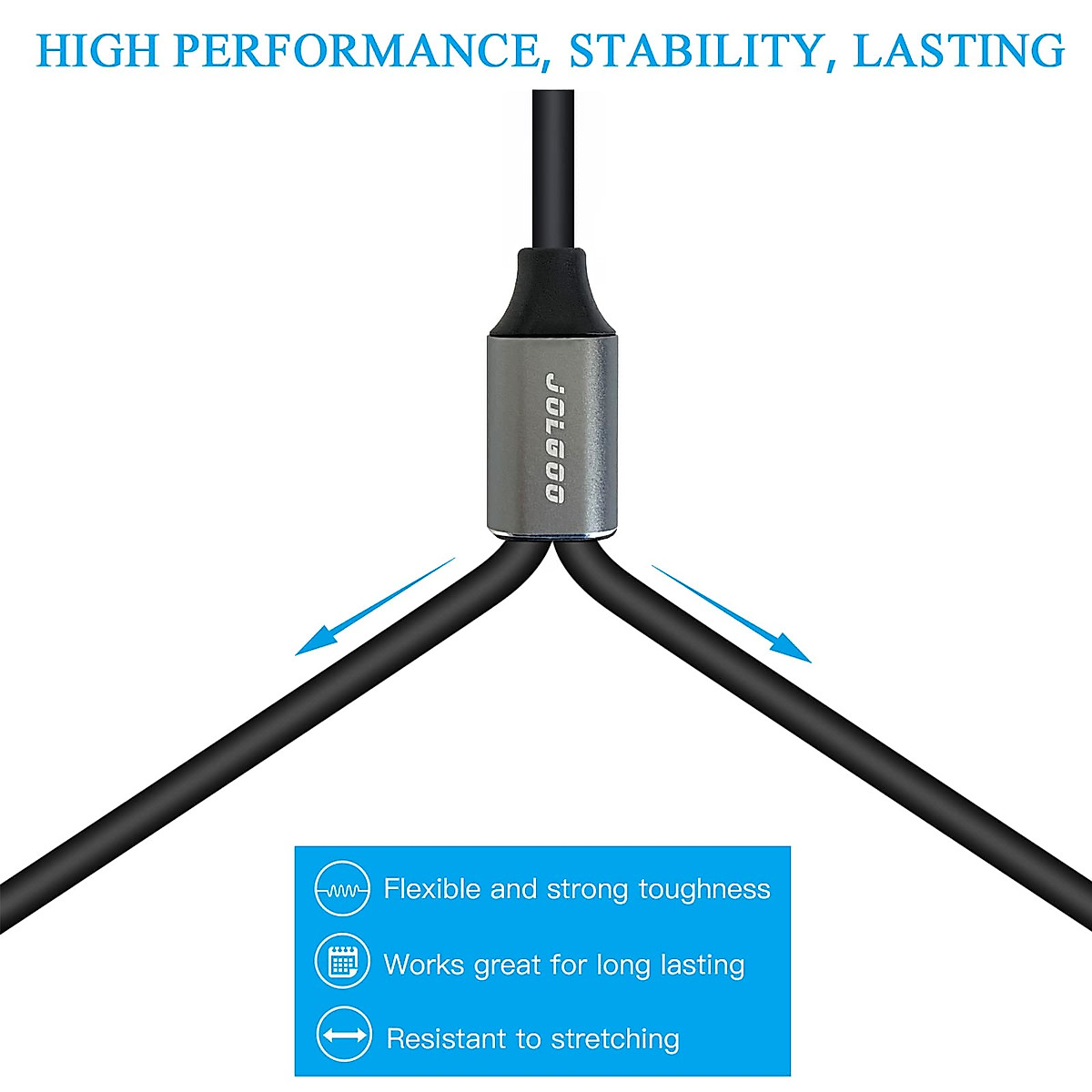 JOLGOO XLR Splitter Cable, XLR Female to Dual XLR Male Y Splitter Microphone Cable, Female to 2 Male XLR Y Cable, 5 Feet