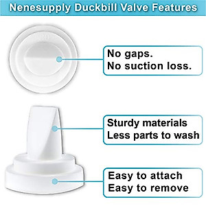 Nenesupply 5 pc Duckbill Valves Compatible with Medela and Spectra Pump Parts Use on Spectra S2 Spectra S1 and Pump in Style Harmony Symphony Replace Spectra Duckbill Valves and Medela Valve