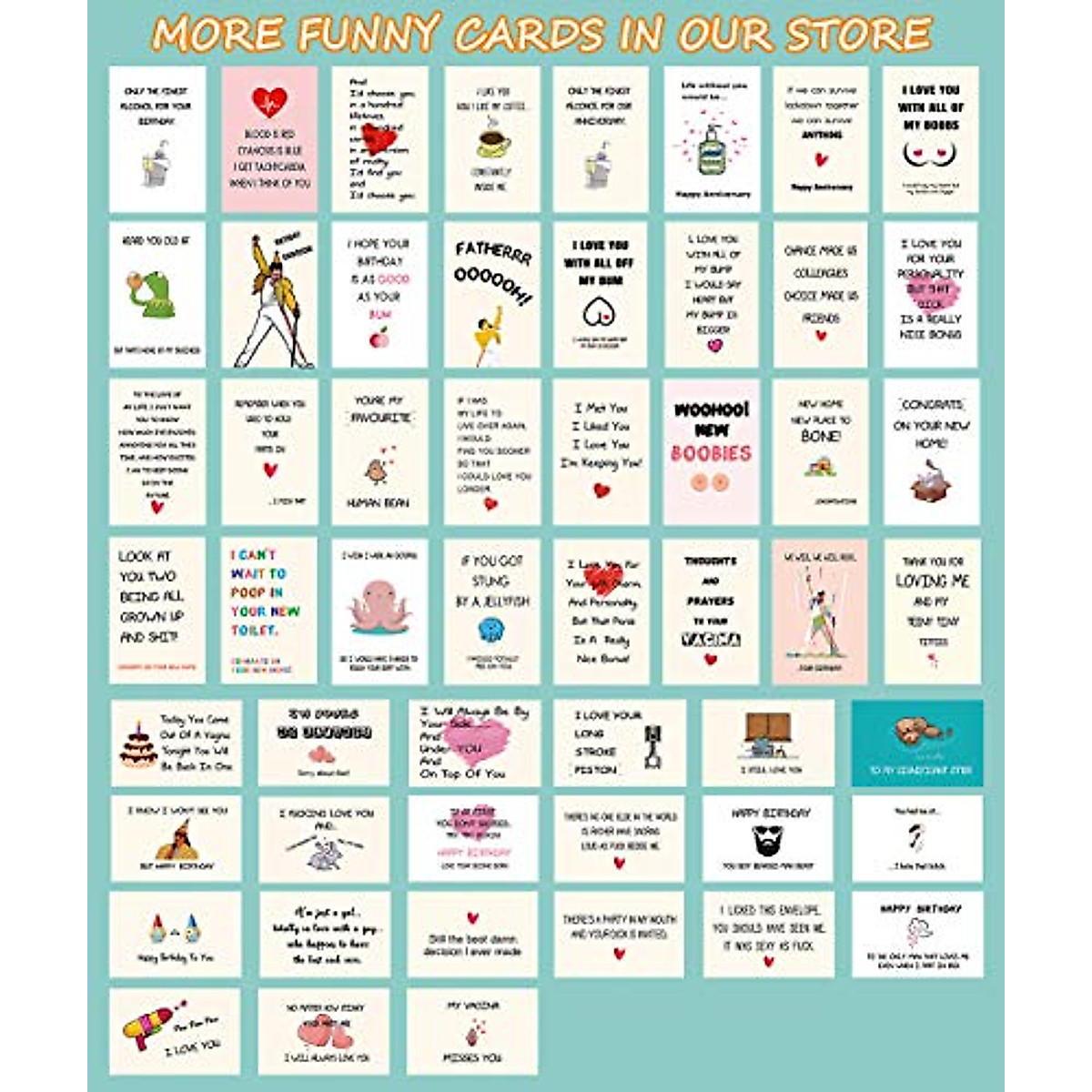 Funny Valentine's Day Card, Love Card, Anniversary Card for Boyfriend Girlfriend, Card for Husband Wife, Best Friend Card, Human Bean Card (5.3'' x 8'' folded)