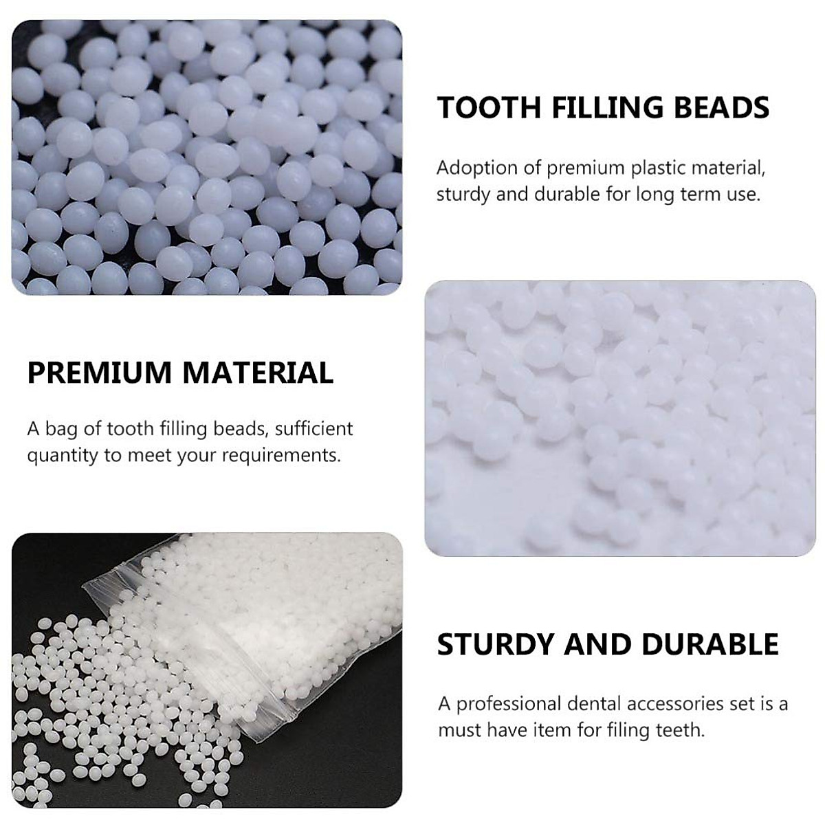 EXCEART 100g Plastic Thermal Adhesive Beads for Tooth Repair, Custom Grip, Model Making