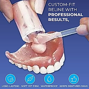 Perma Soft Denture Reliner - 1 Kit - Made in the USA - Relines 1 Individual Plate