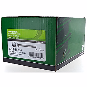 HILLMAN FASTENER 240114 5/16-18X4 Carriage Bolt, 5/16 x 4-Inch