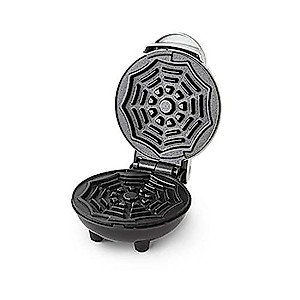 Dash Spiderweb Mini Waffle Maker Halloween Produces Waffles! Easy to Clean & Non-Stick Surfaces! Make Your Own Tasty Homemade Halloween Treats! white, 6.4inches L x 5inches W x 2.8inches H