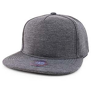 Trendy Apparel Shop XXL Oversize Flatbill Structured Foam Snapback Cap - Grey - 2XL