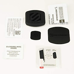 Scosche MAGTFM2 MagicMount XL Universal Flush Mount Holder Phone Mount, Non-Slip Rubber Grip for Dash, Large Devices, for Car, Home, Office, Black