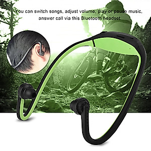 Serounder Bluetooth Headset, Sport Wireless Bluetooth 4.1 Neckband Earphone Stereo Headphones Headset w/Mic, TF Card Slot and Hands-Free Calls(Green)