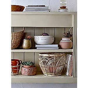 Bloomingville Handmade Decorative Rattan Basket, Natural, Set of 2 Sizes