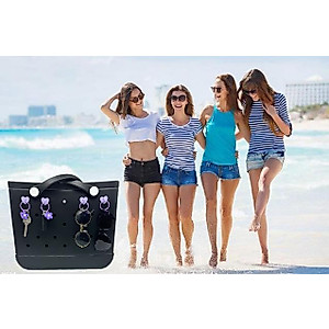 Heyshapeing 4Pcs Hooks Accessories for Bogg Bag, Charms Key Holder for Bogg Bag Hooks Boggbag Charms Insert Keychain Holder Organize Valuables for Beach Bag