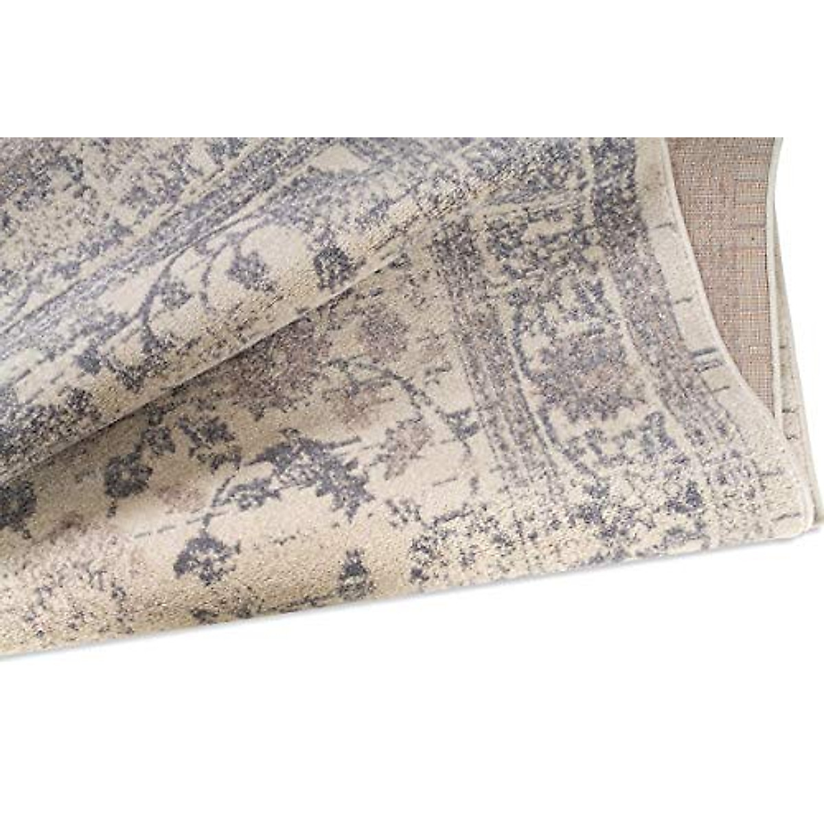 LaDole Rugs Cream Beige Grey Persian Design Area Rug Carpet for Living Room Bedroom Hallway 5'2"x7'6" (5x7 feet)