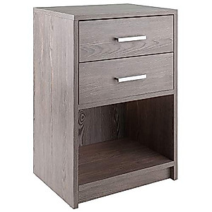 Winsome Wood Molina Accent Table, Ash Gray 15.75 in x 11.75 in x 23.62 in