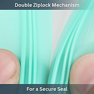 MHSEcoFriendly Meal Prep Storage Kit - 15 Reusable Freezer Bags, Baggy Rack, & 20 Strong Freezer Labels | BPA-Free, Leakproof, & Multipurpose Food Storage