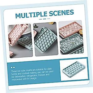 iplusmile 3pcs 33 Ice Molded Ice Box Silicone Ice Trays Plastic Pallets Sphere Ice Molds Wave Ice Making Silicone Andy Molds Silicone Chocolate Molds Pp Blue Ice Cube Tray Mold Ice Cube Mold