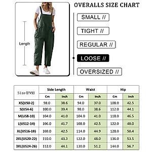 YESNO Women Long Casual Loose Bib Pants Overalls Baggy Rompers Jumpsuits with Pockets (XL PV9 Black)