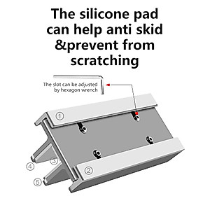 Desk York Adjustable Vertical Laptop Stand Computer Docking Station–Desktop Organizer –Office and Desk Accessories for Men and Women–Vertical PC Holder–Fits All MacBook/Air/HP/Dell/Samsung/Lenovo