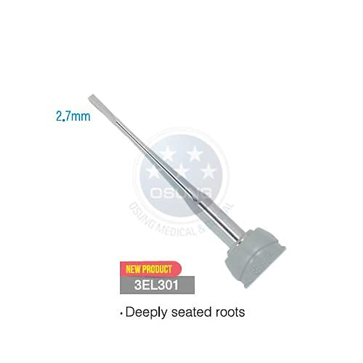 Osung Dental Elevator With Plastic handle, E 301. 2.7mm tip - 3EL301