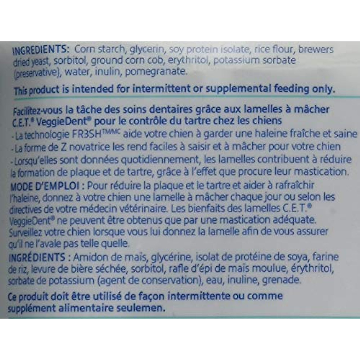 Virbac CET Veggiedent FR3SH Tartar Control Chews for Dogs, Medium (Pack of 30)Beef,1.6 pounds